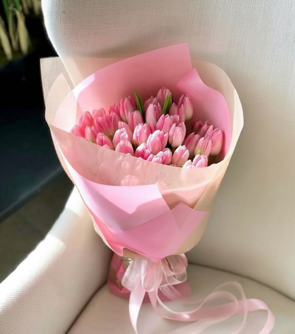 3 DOZEN PINK TULIPS
